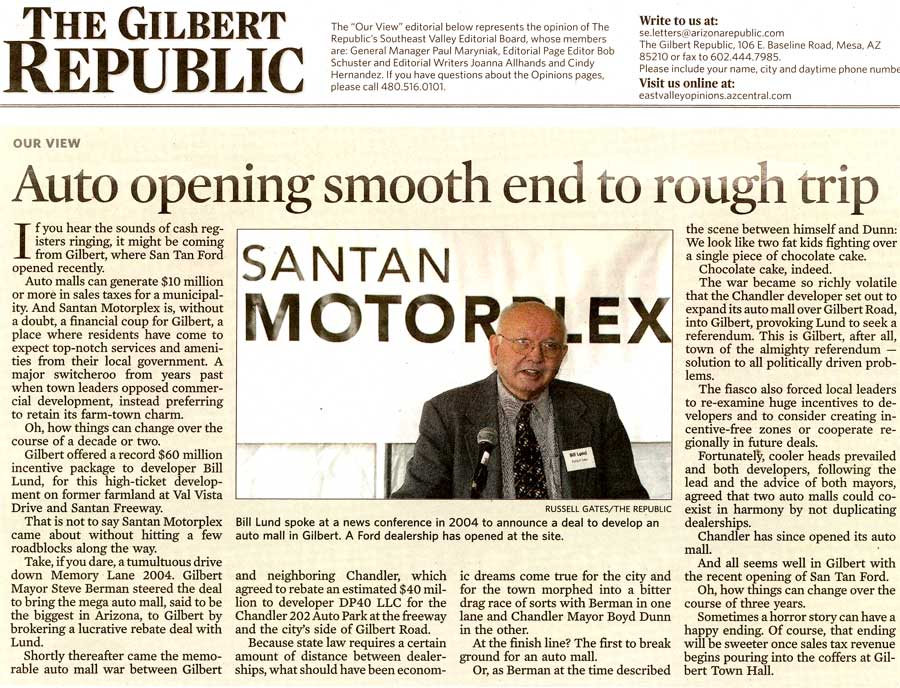 Gilbert Mayor Steve Berman