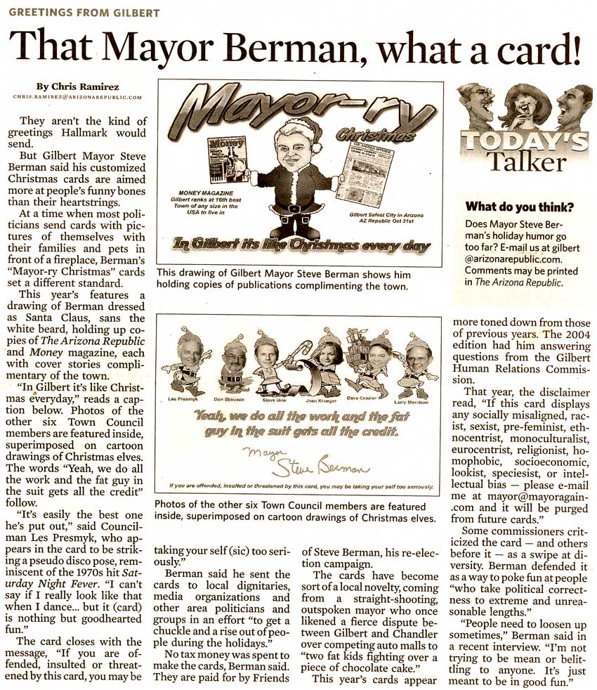 Gilbert Mayor Steve Berman