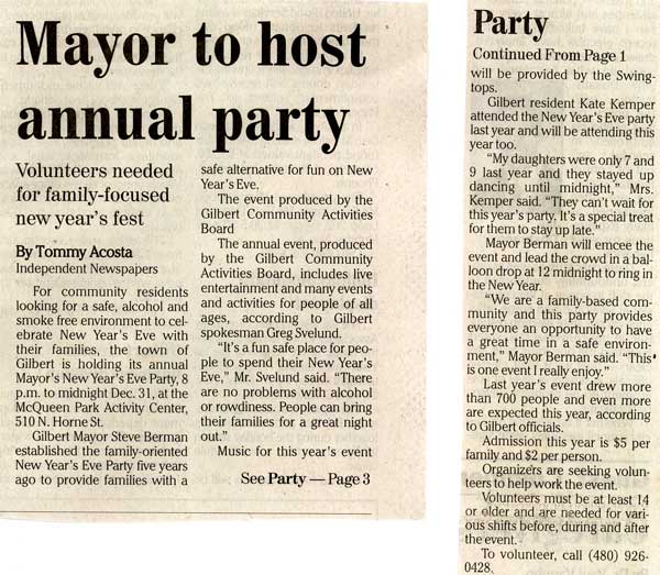 Gilbert Mayor Steve Berman