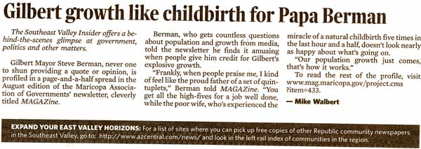 Gilbert Mayor Steve Berman