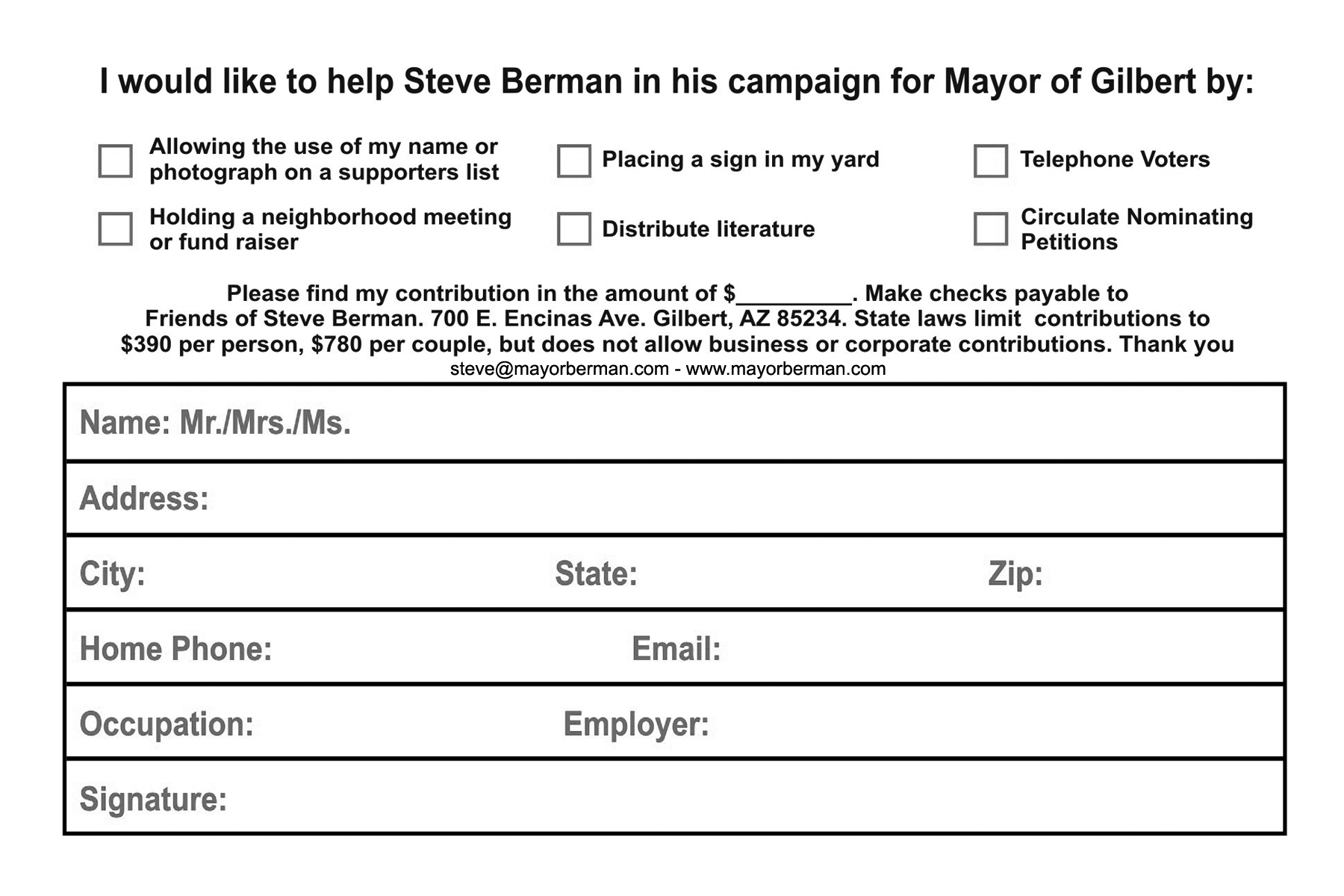Gilbert Mayor Steve Berman