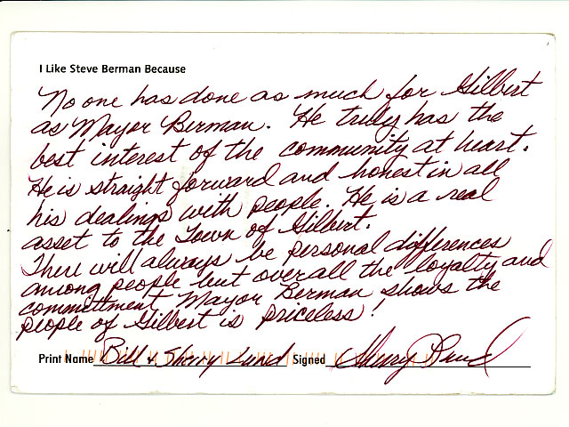 Gilbert Mayor Steve Berman