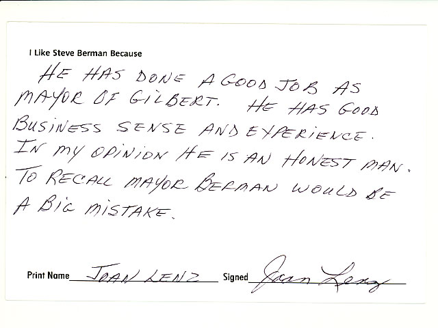 Gilbert Mayor Steve Berman