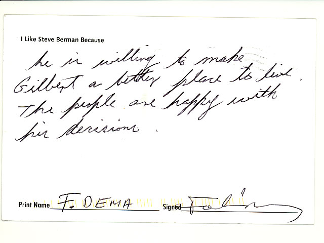 Gilbert Mayor Steve Berman