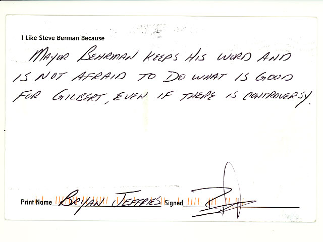 Gilbert Mayor Steve Berman